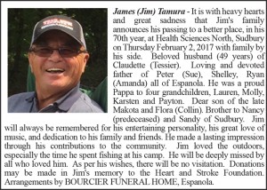 Obituary – James ( Jim) Tamura | Around and About